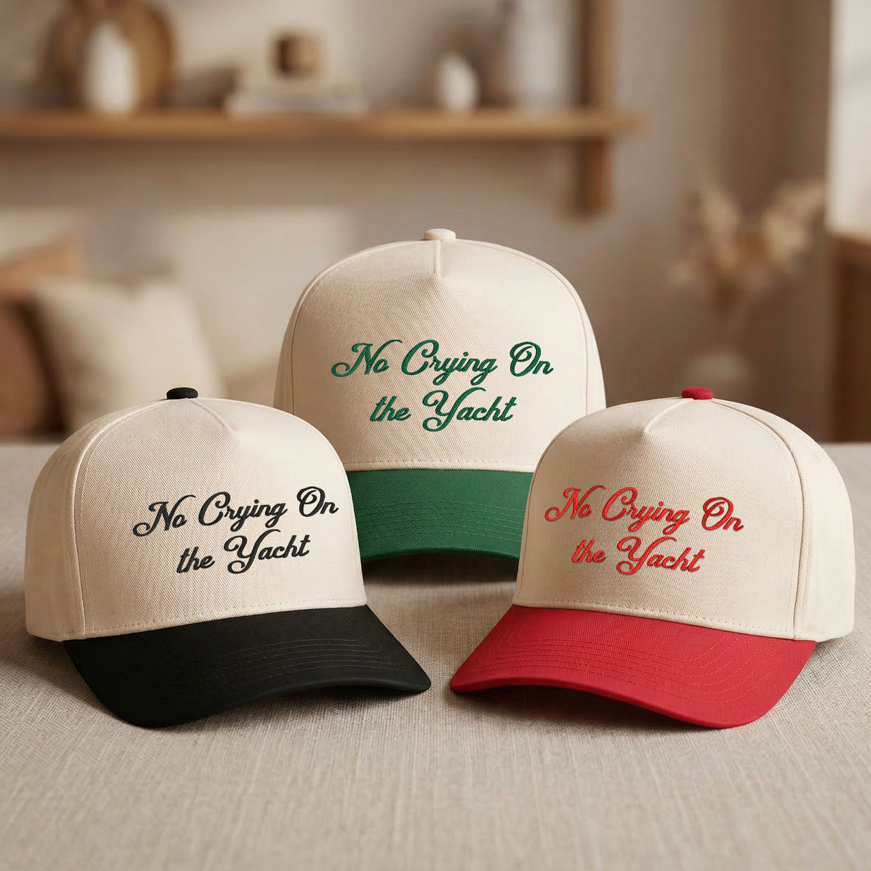 Custom Embroidered No Crying On The Yacht Snapback Hat – GatorHats